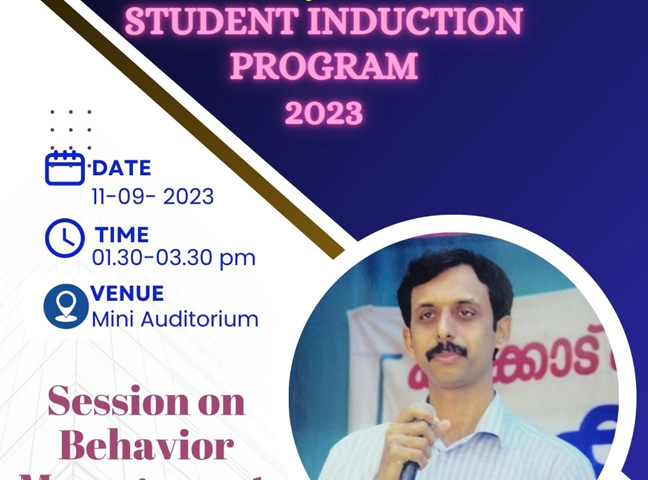 Student Induction Program Session on behavior Management by Dr. Anand S ...